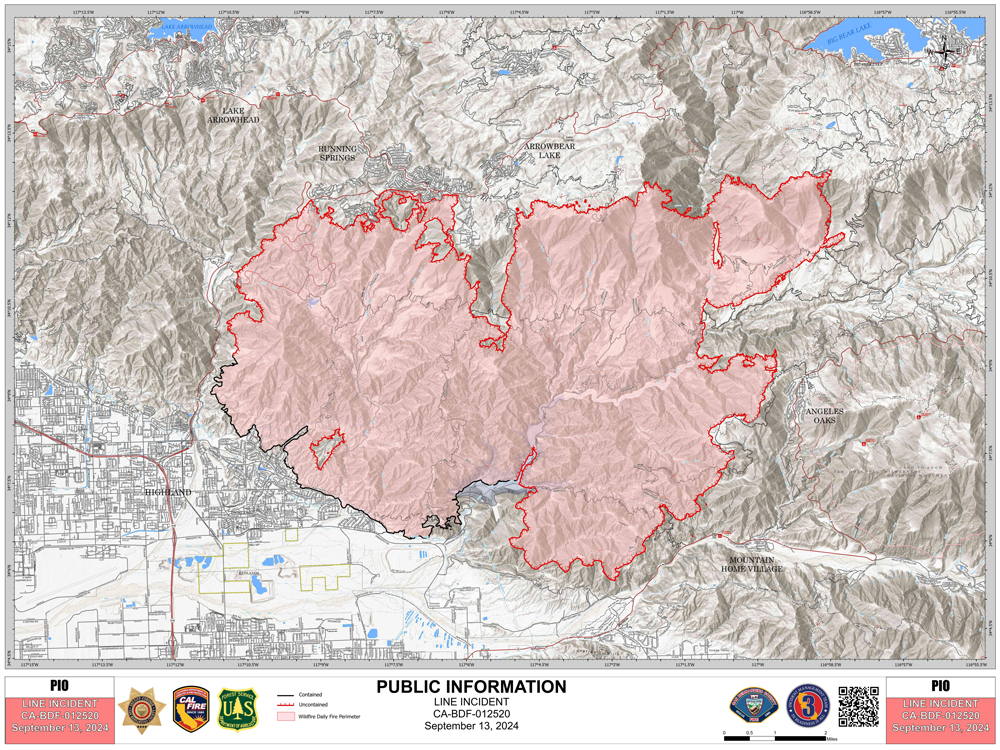 Line Fire Update Saturday, September 14, 2024