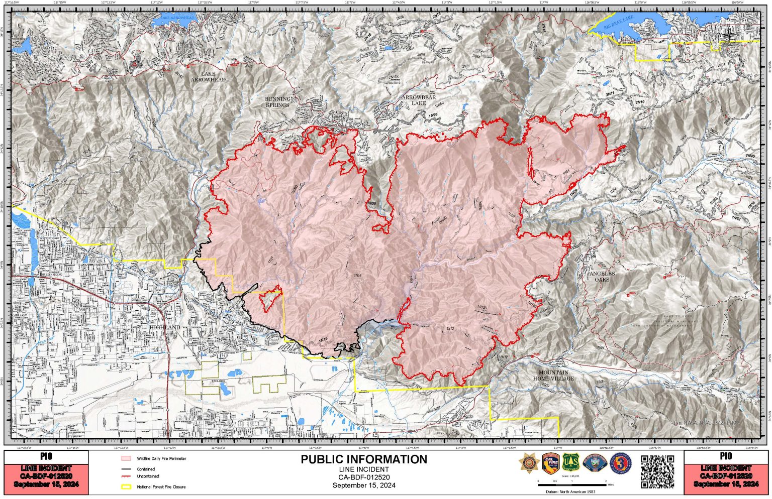 Line Fire Update Sunday September 15, 2024 (Mandatory Evacuation Orders ...